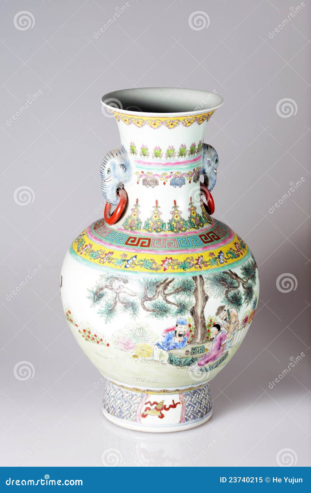 Chinese vase stock image. Image of pattern, ceramics - 23740215