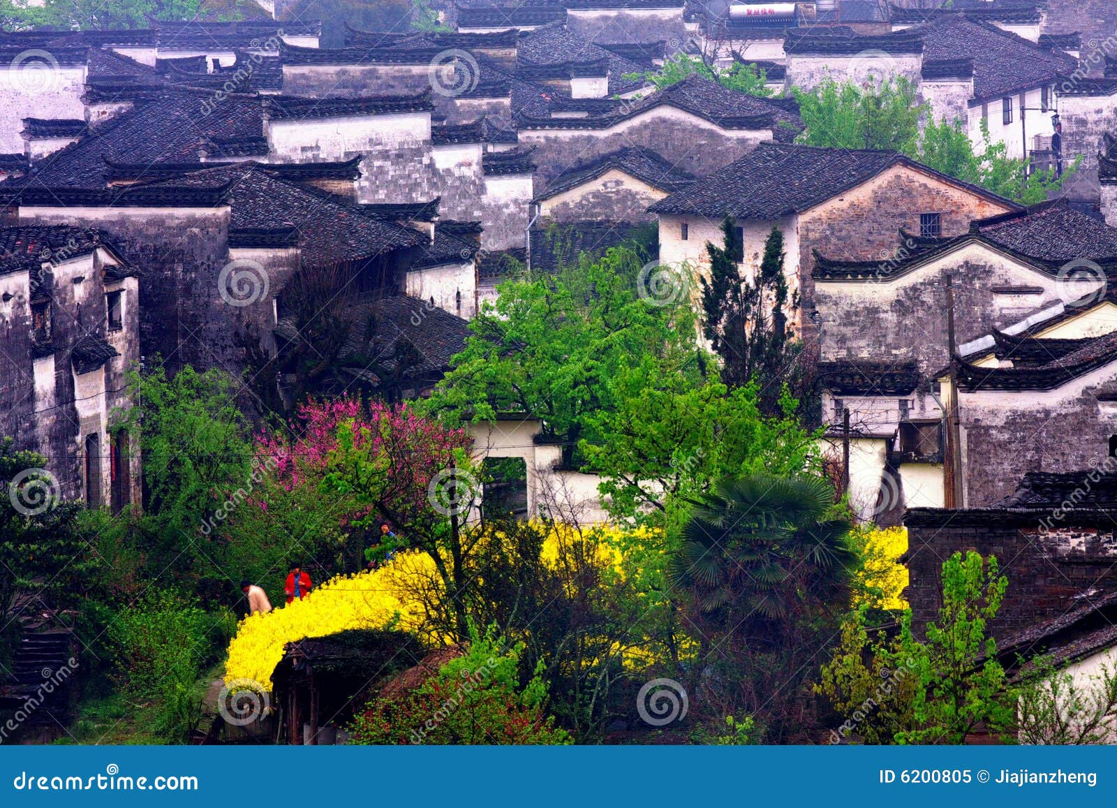 Chinese village stock image. Image of life, morning, chinese - 6200805