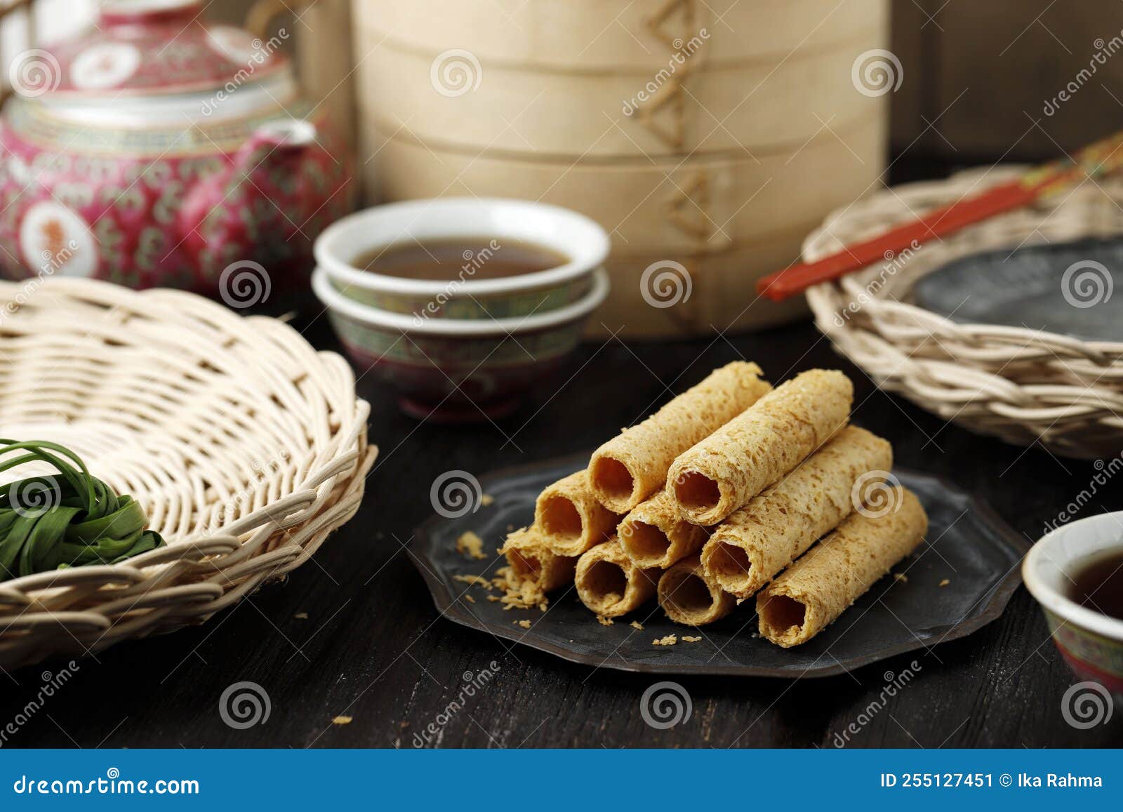 Chinese Waffle Egg Roll for Chinese New Year Stock Image - Image of ...