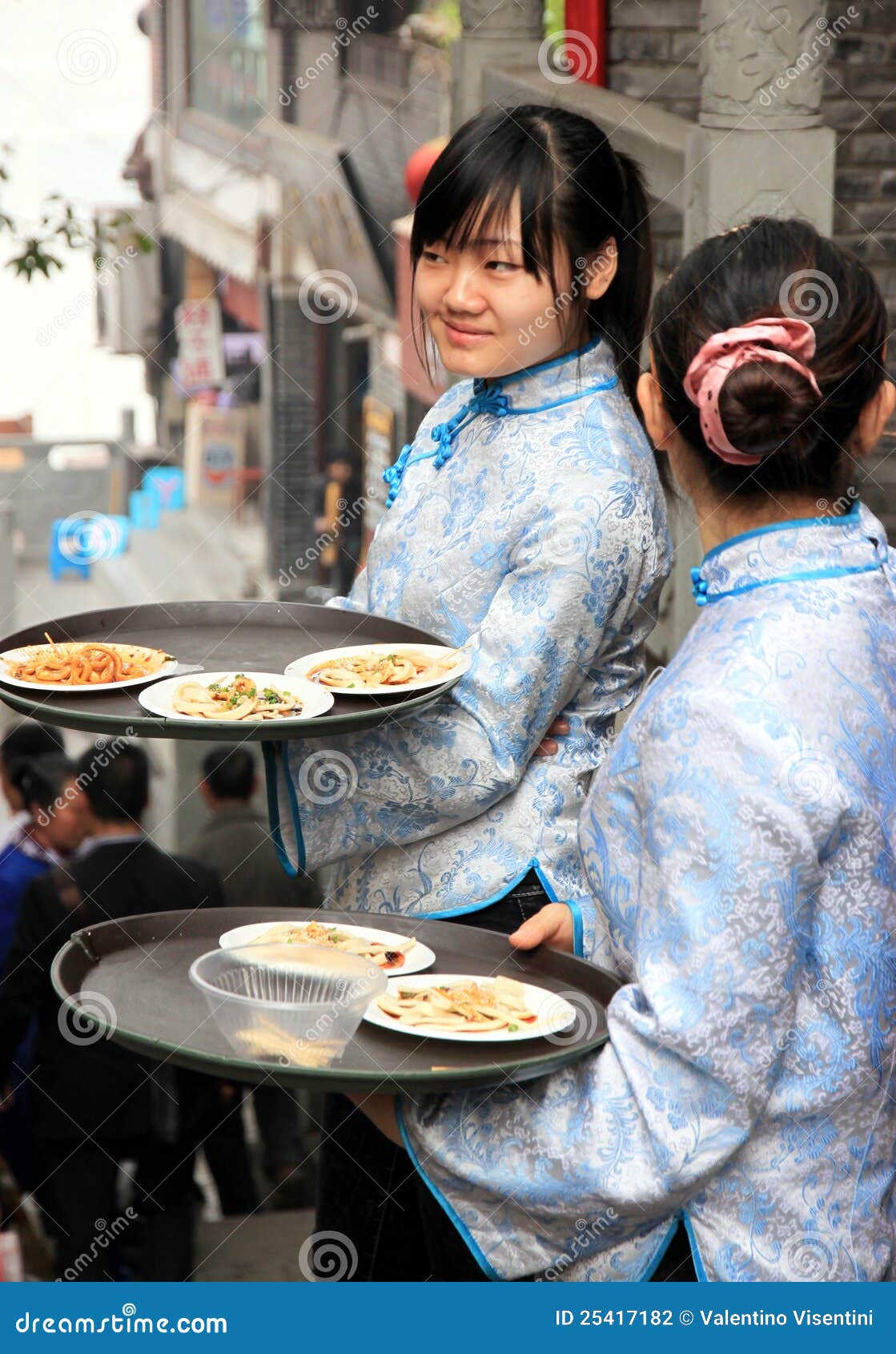Chinese Waitress editorial photography. Image of woman - 25417182