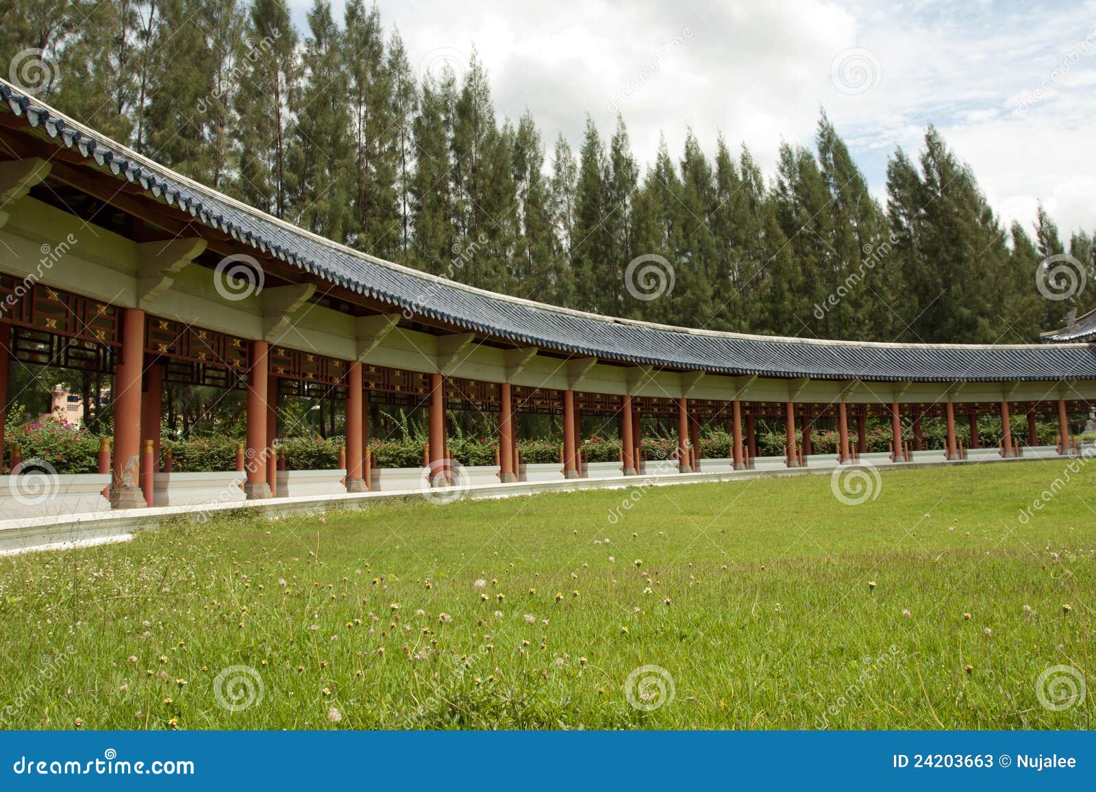 Chinese walkway curvature stock image. Image of china - 24203663