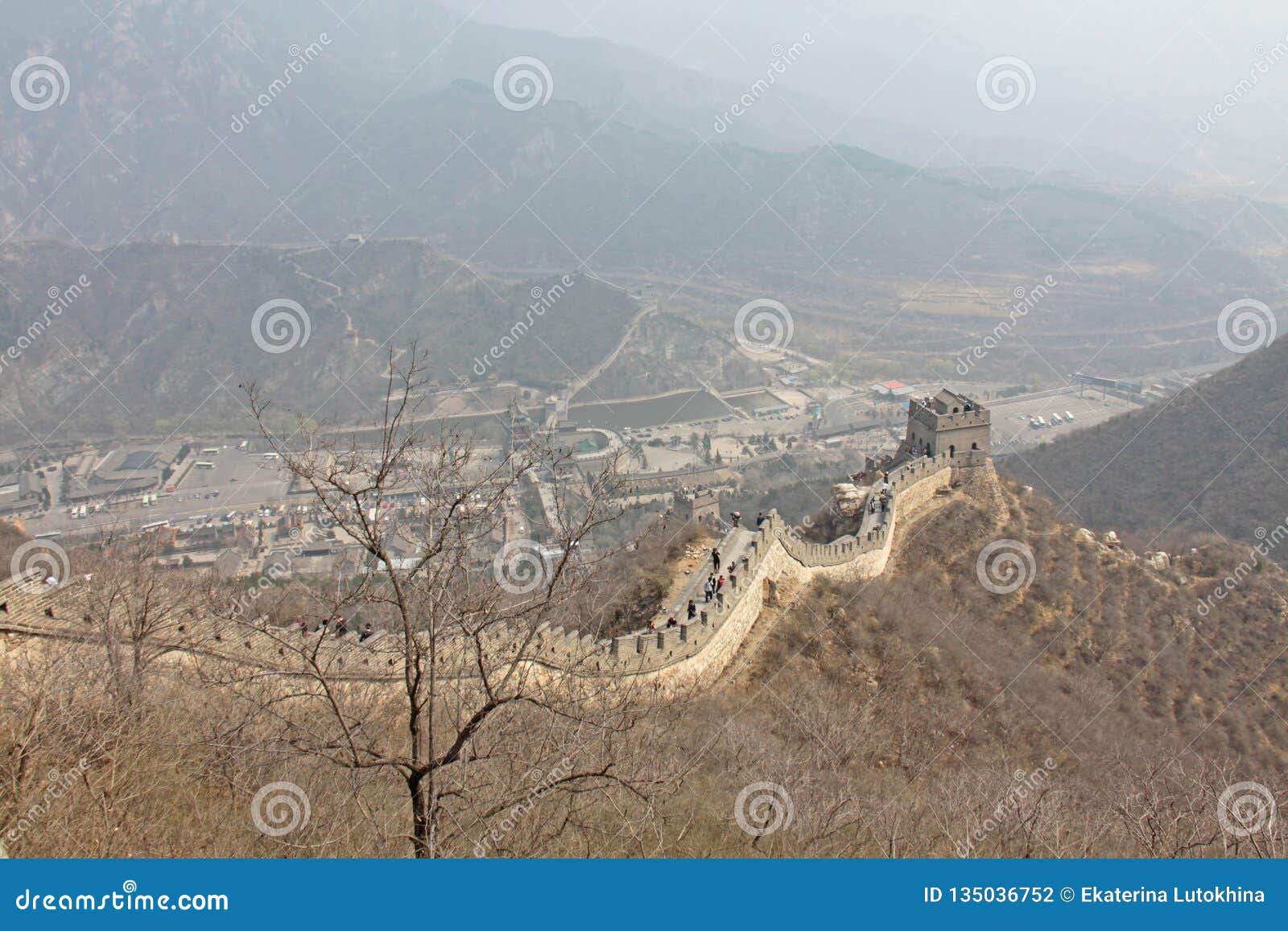 Chinese Wall stock photo. Image of built, historic, classic - 135036752