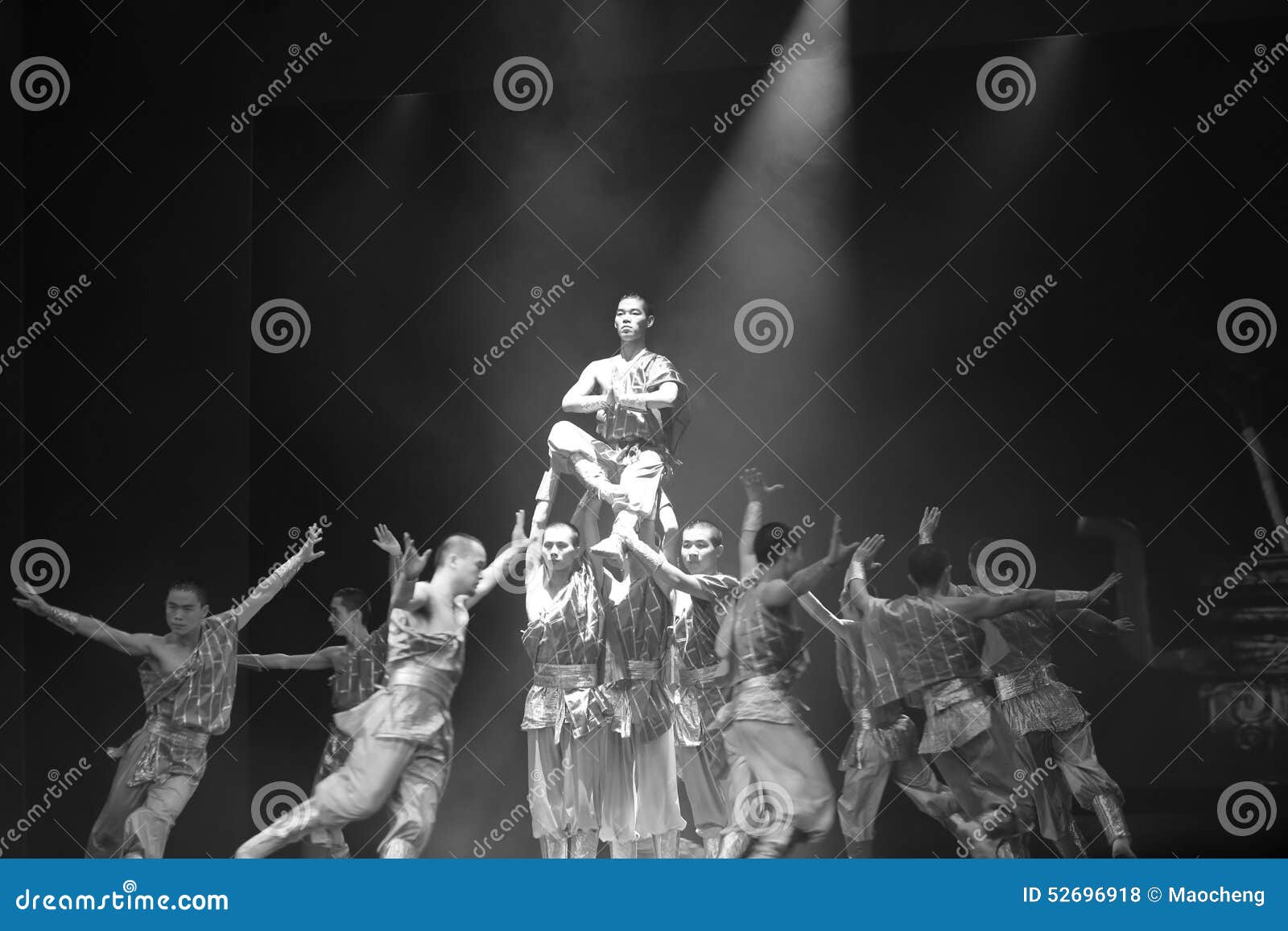 Chinese Warrior Monks Black and White Image Editorial Stock Photo ...
