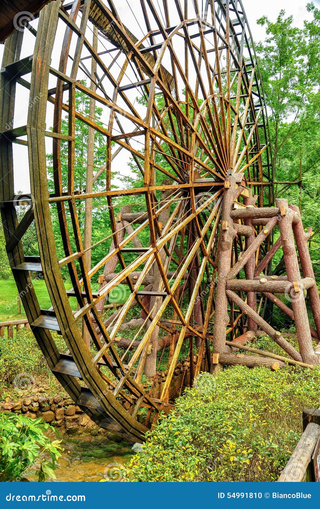 Chinese watermill stock photo. Image of rural, asia, country - 54991810