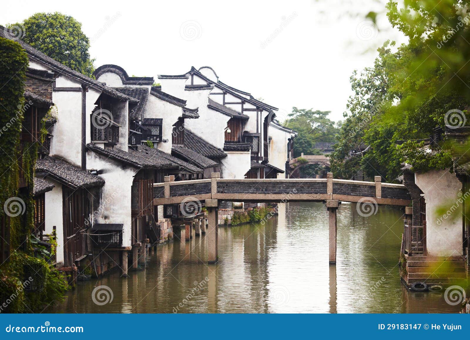 The Chinese Watery Town Buildings Stock Image - Image of chinese ...