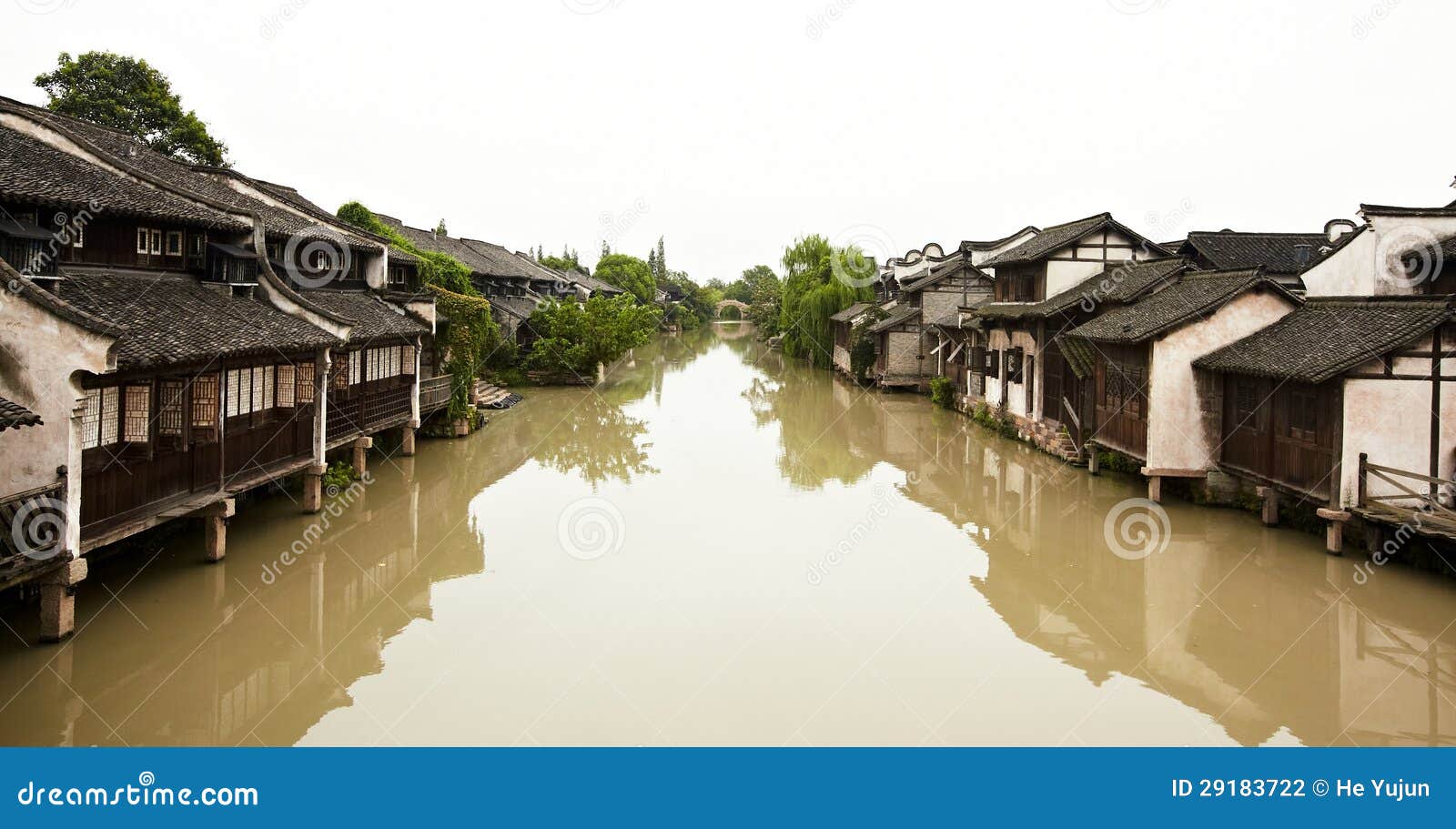 The Chinese Watery Town Buildings Stock Photo - Image of jiangsu ...