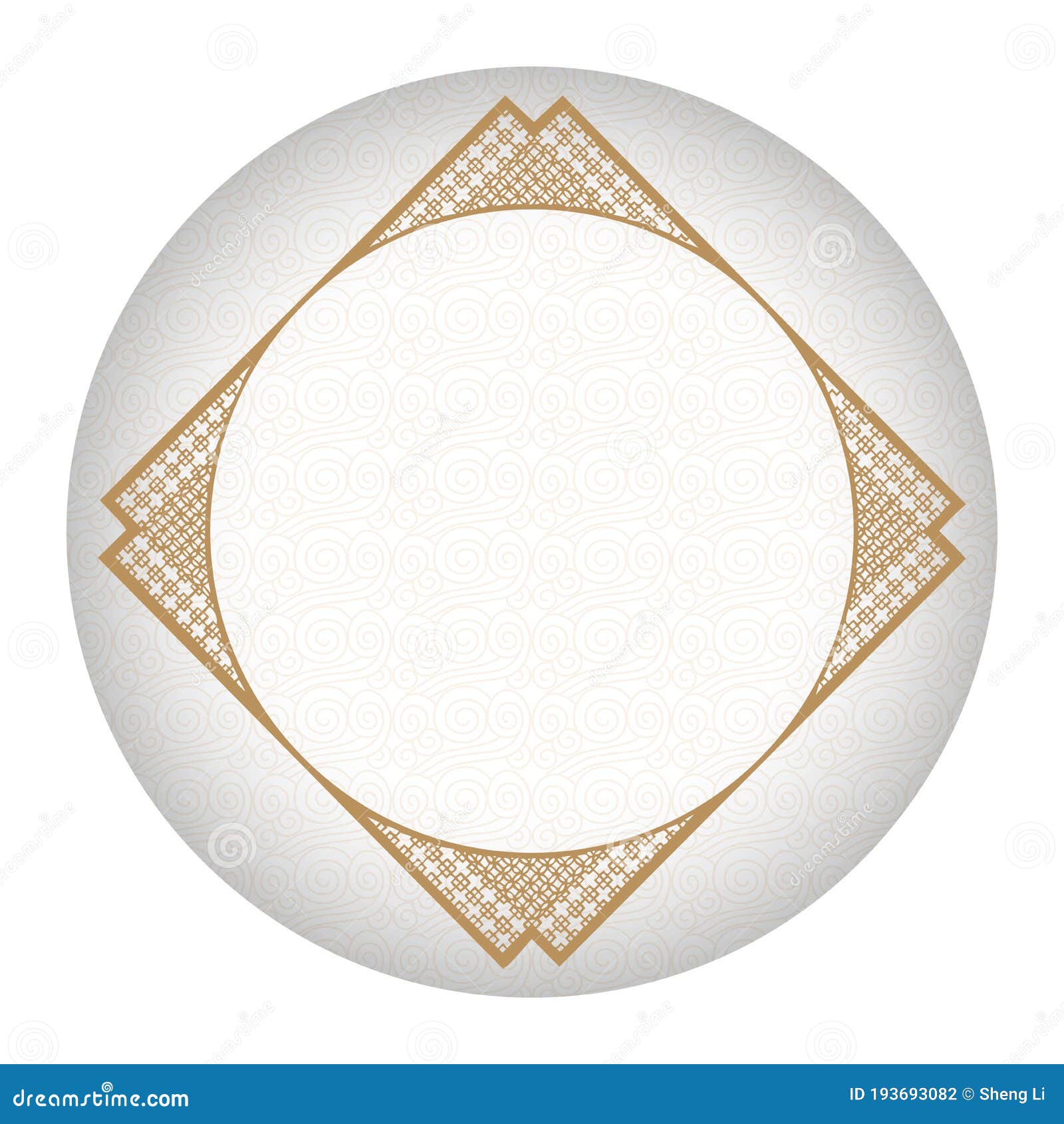 The Chinese White Jade Decorative Background Template Stock Vector ...