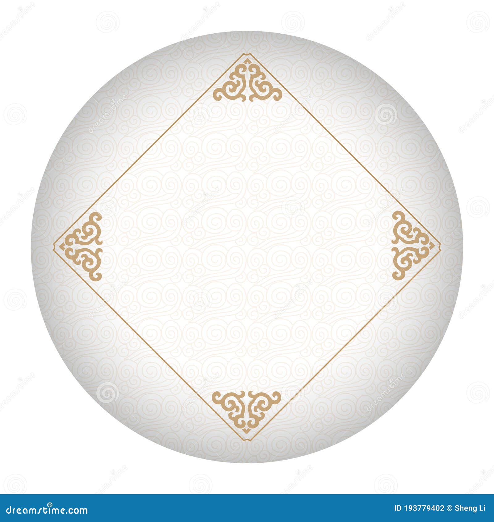 The Chinese White Jade Decorative Background Template Stock Vector ...