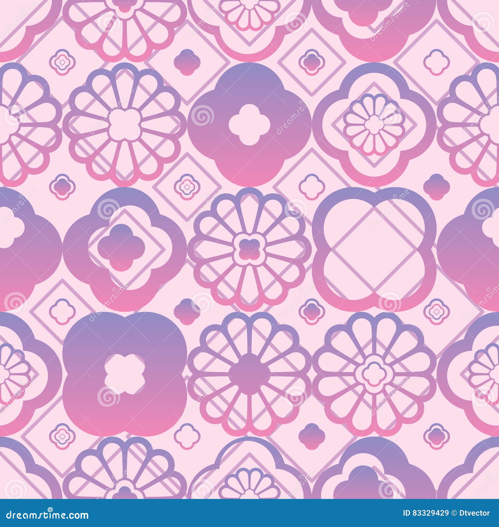 Chinese Window Flower Diamond Seamless Pattern Stock Vector ...