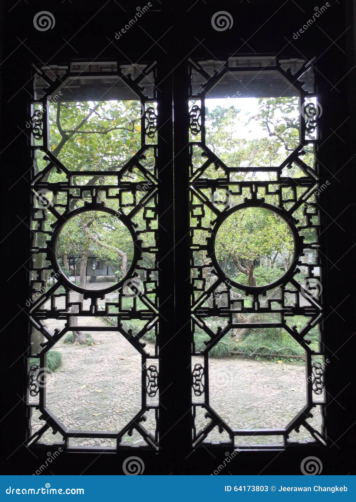 Chinese windows stock image. Image of windows, iron, material - 64173803