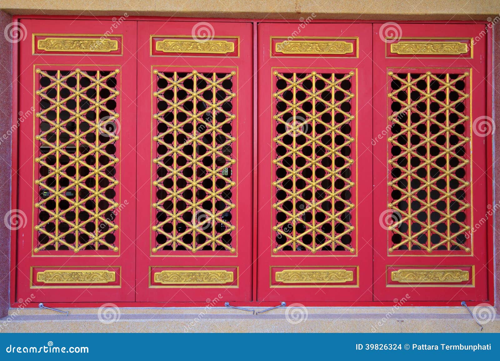 Chinese windows stock photo. Image of decoration, yellow - 39826324