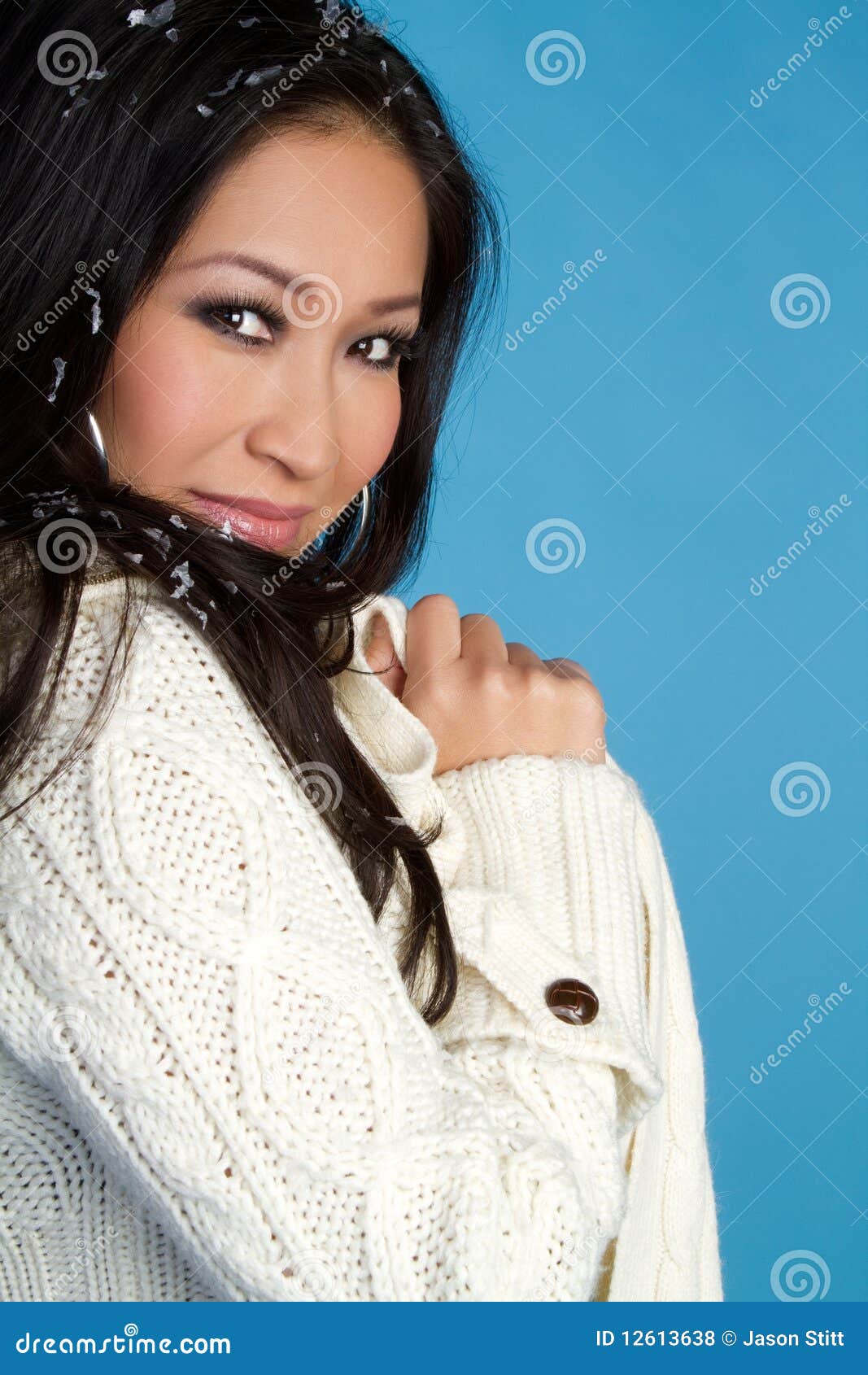 Chinese Winter Girl stock photo. Image of female, wearing - 12613638