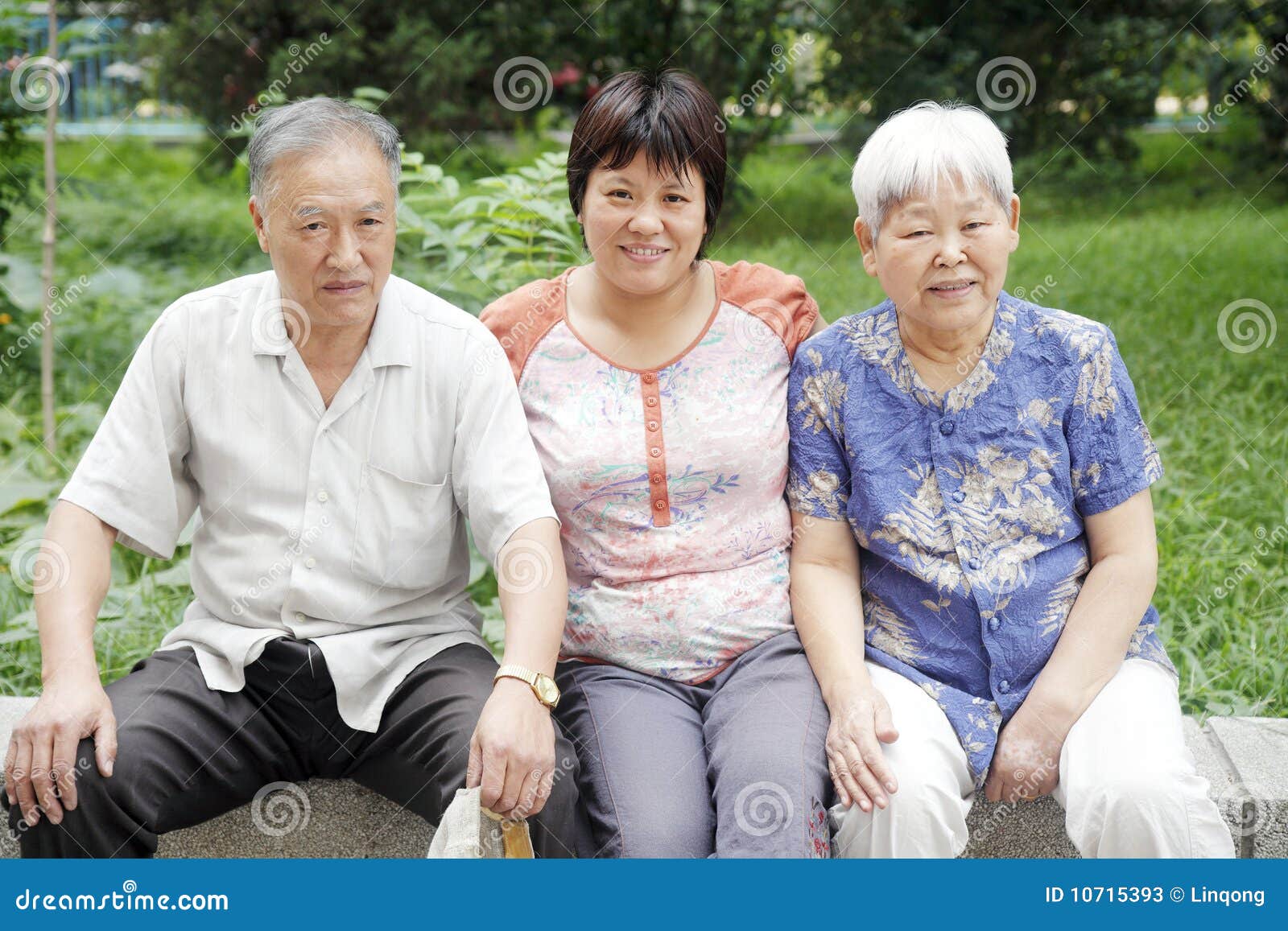 Chinese Woman With Her Parents Royalty-Free Stock Photography ...