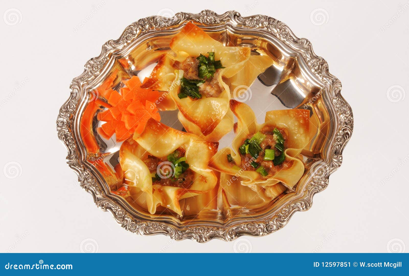 Chinese Wontons stock image. Image of isolated, filling - 12597851
