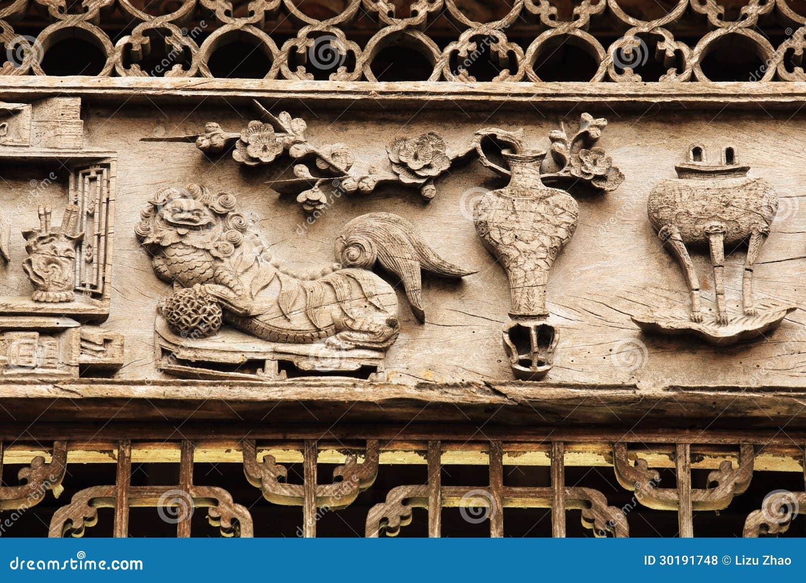 Chinese Wood Carving Stock Photo | CartoonDealer.com #30191748