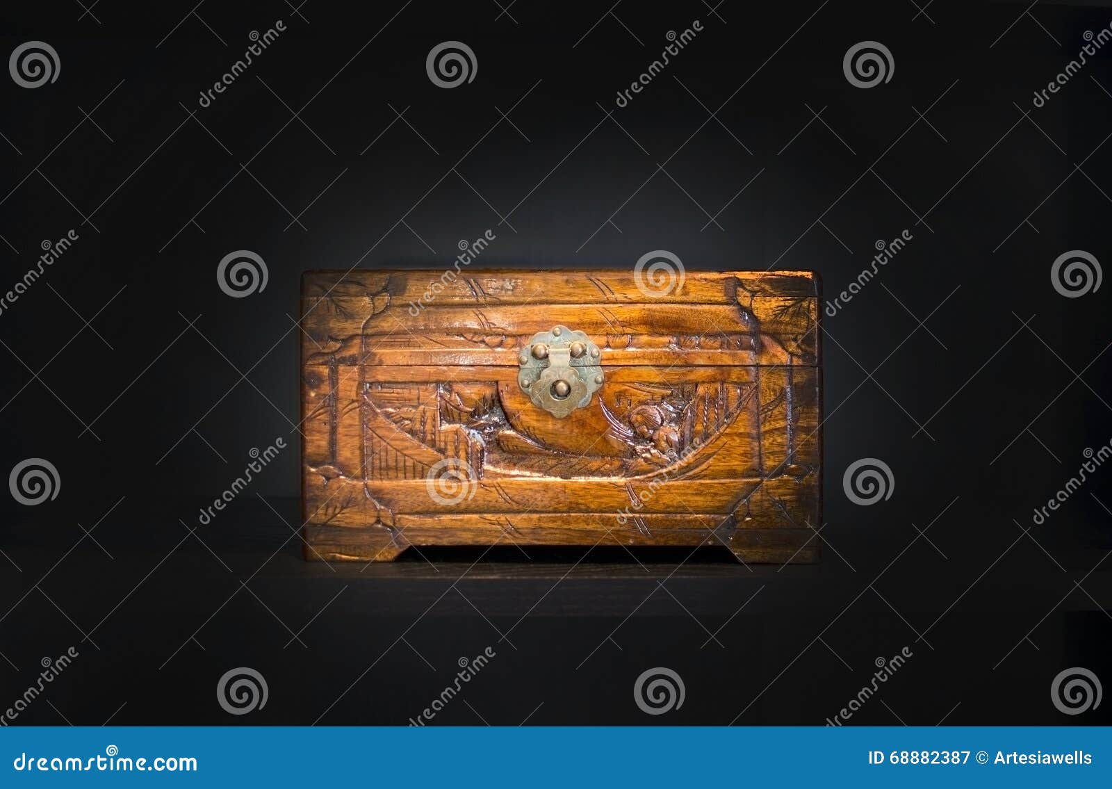 Chinese wooden box stock image. Image of brown, decor - 68882387