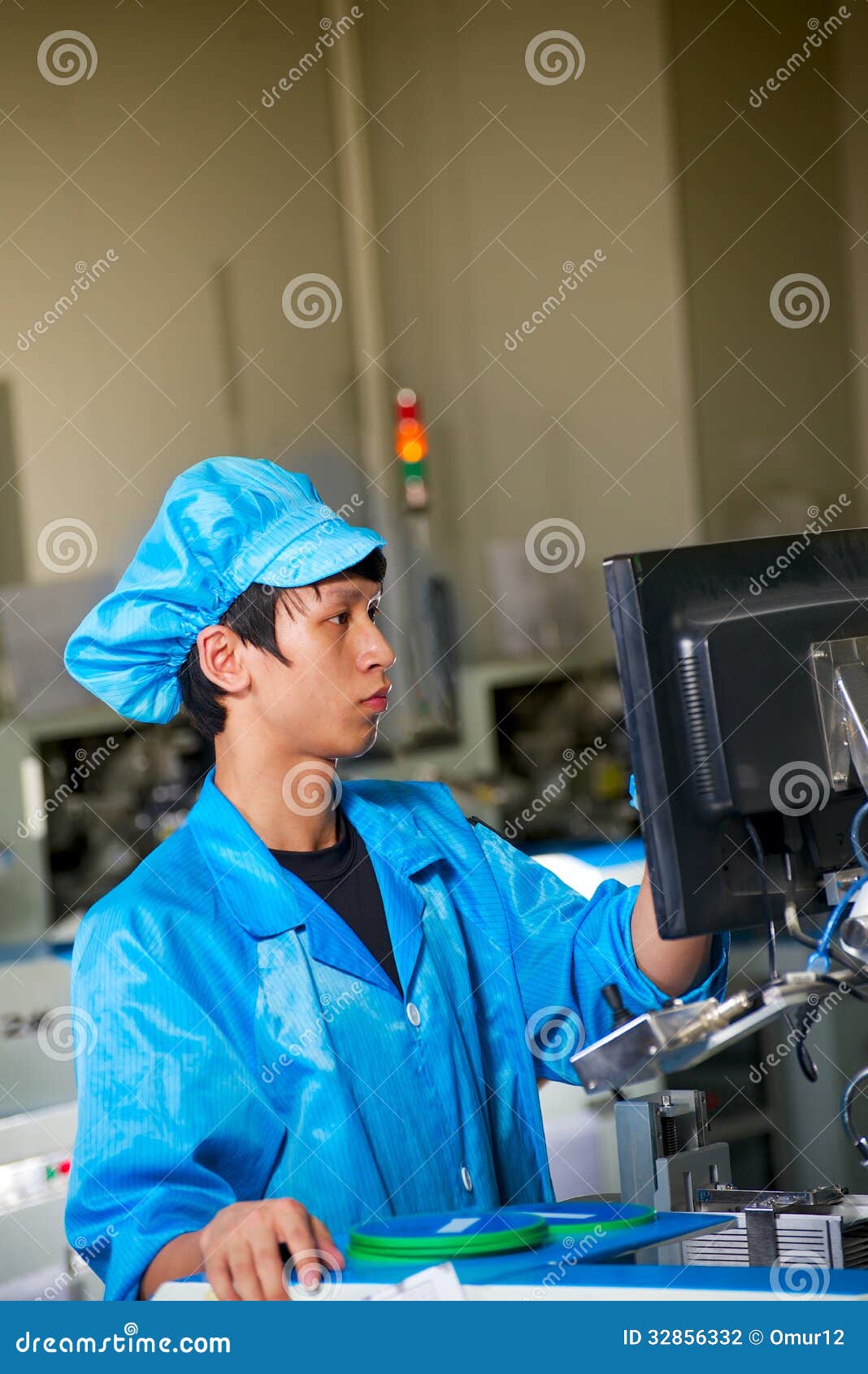 Chinese Worker on Factory in Shenzhen Stock Photo - Image of machine ...