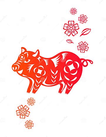 Chinese year of Pig stock vector. Illustration of astrology - 22299246