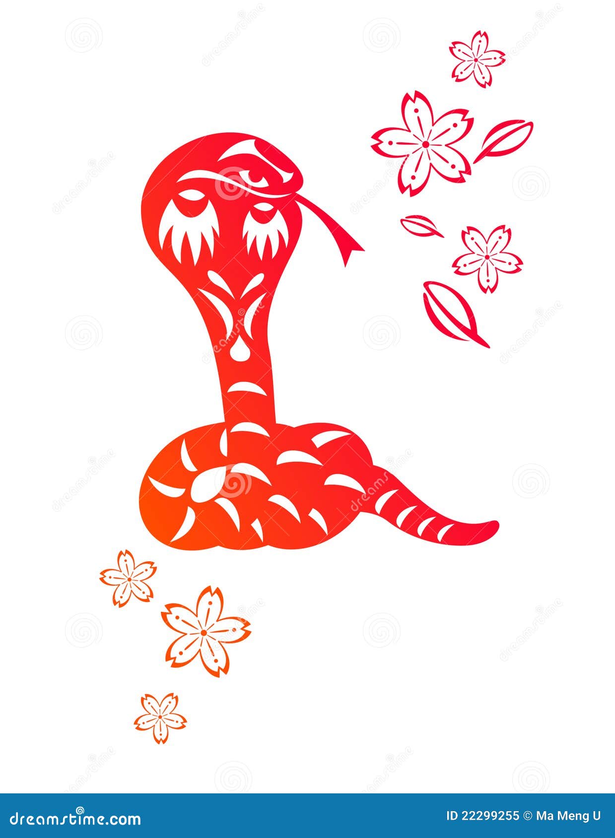 Chinese year of Snake stock vector. Illustration of chinese - 22299255