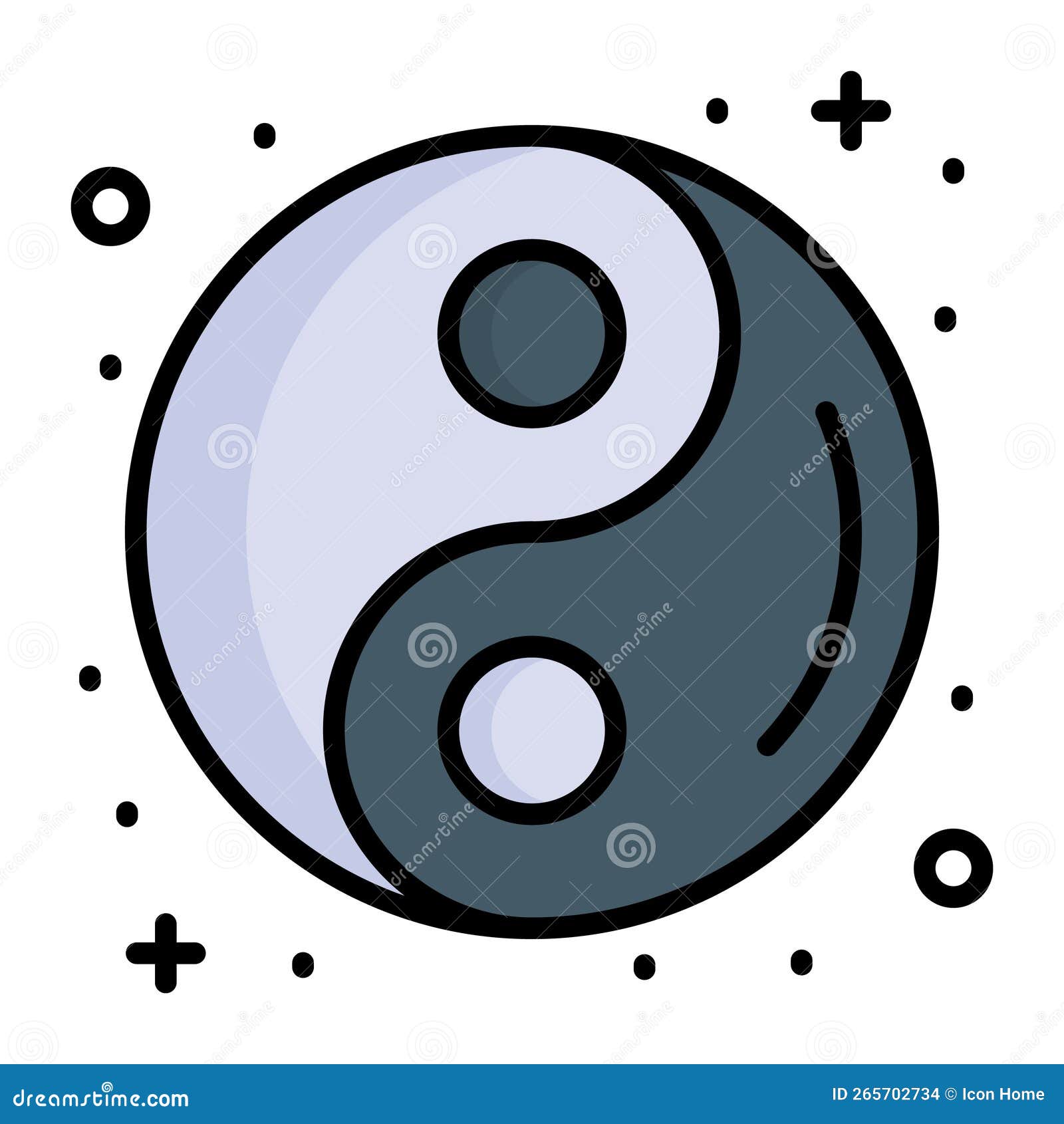 Chinese Yin Yang Vector Design in Trendy Style Stock Vector ...