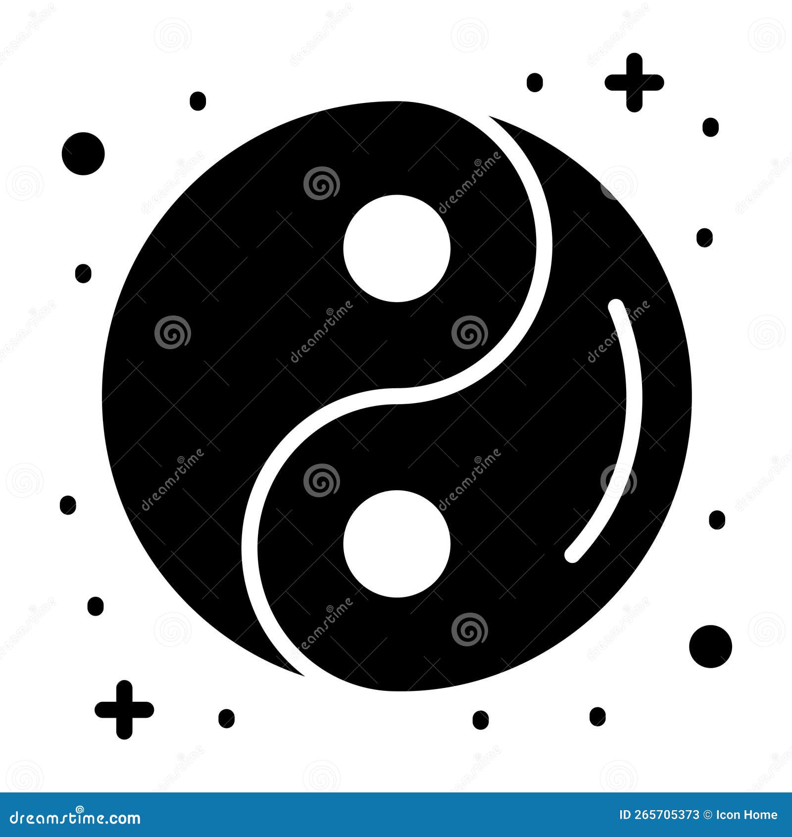 Chinese Yin Yang Vector Design in Trendy Style Stock Vector ...