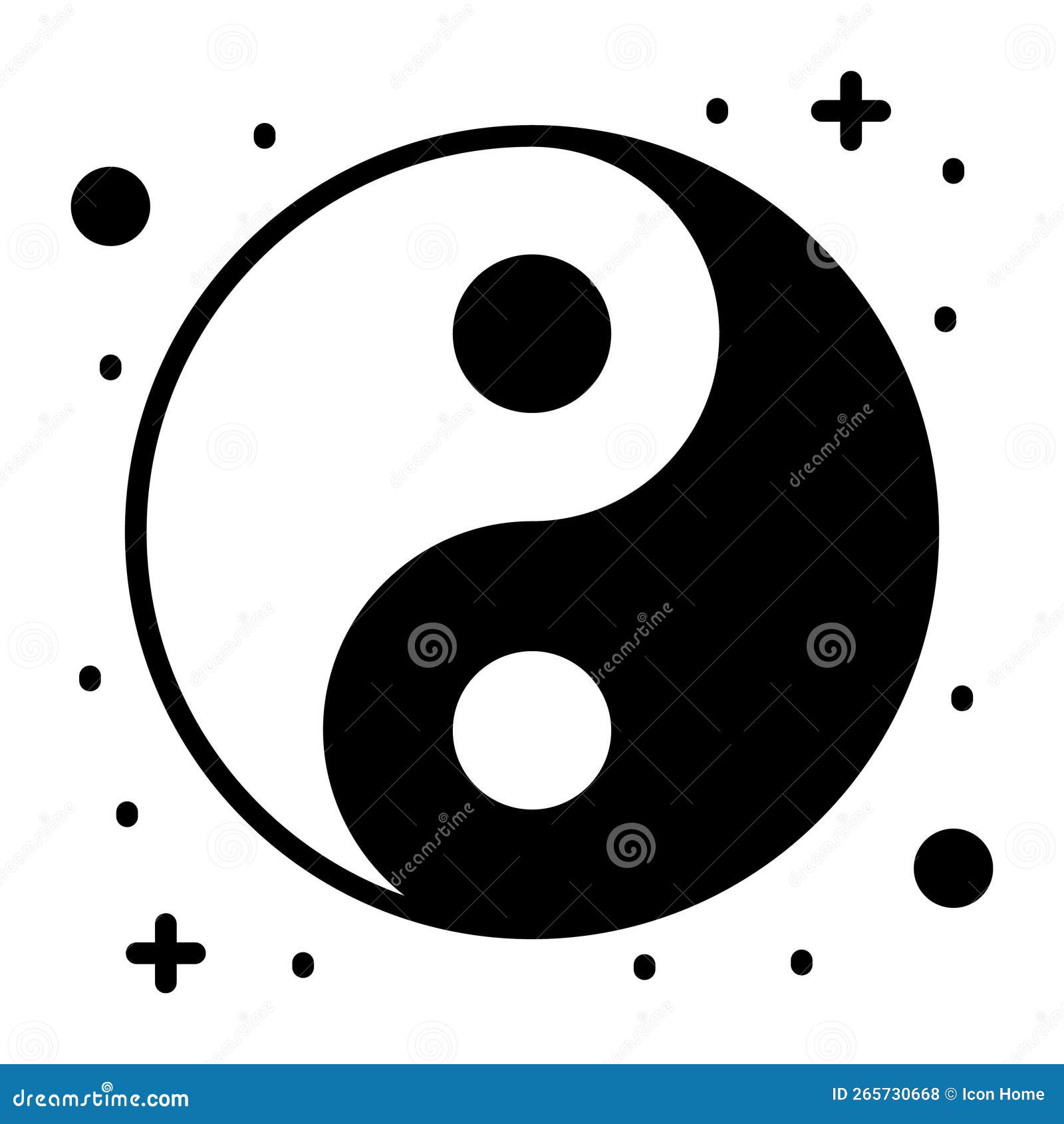Chinese Yin Yang Vector Design in Trendy Style Stock Vector ...