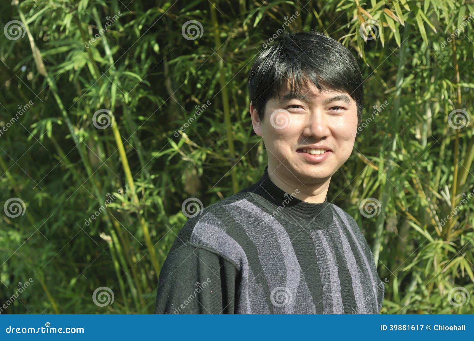 Chinese Young Man in Nature Stock Image - Image of bamboo, textureo ...
