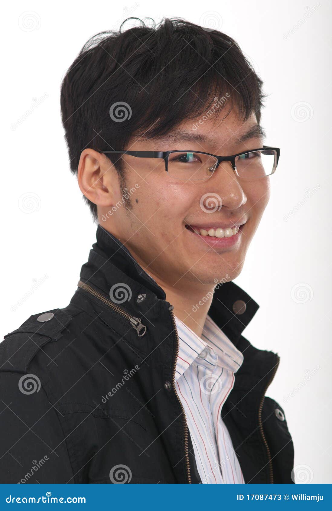 Chinese Young Man Portrait of Smiling Stock Image - Image of smile ...