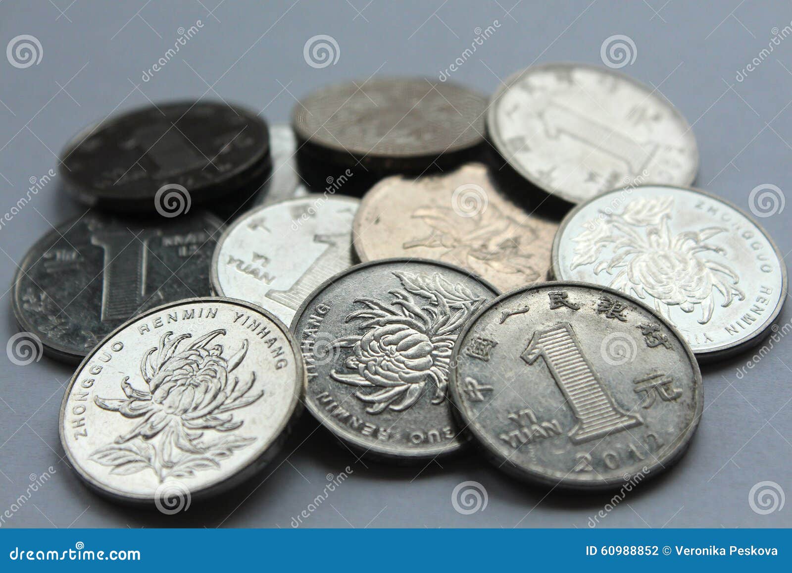 Chinese Yuan coins stock photo. Image of account, investor - 60988852