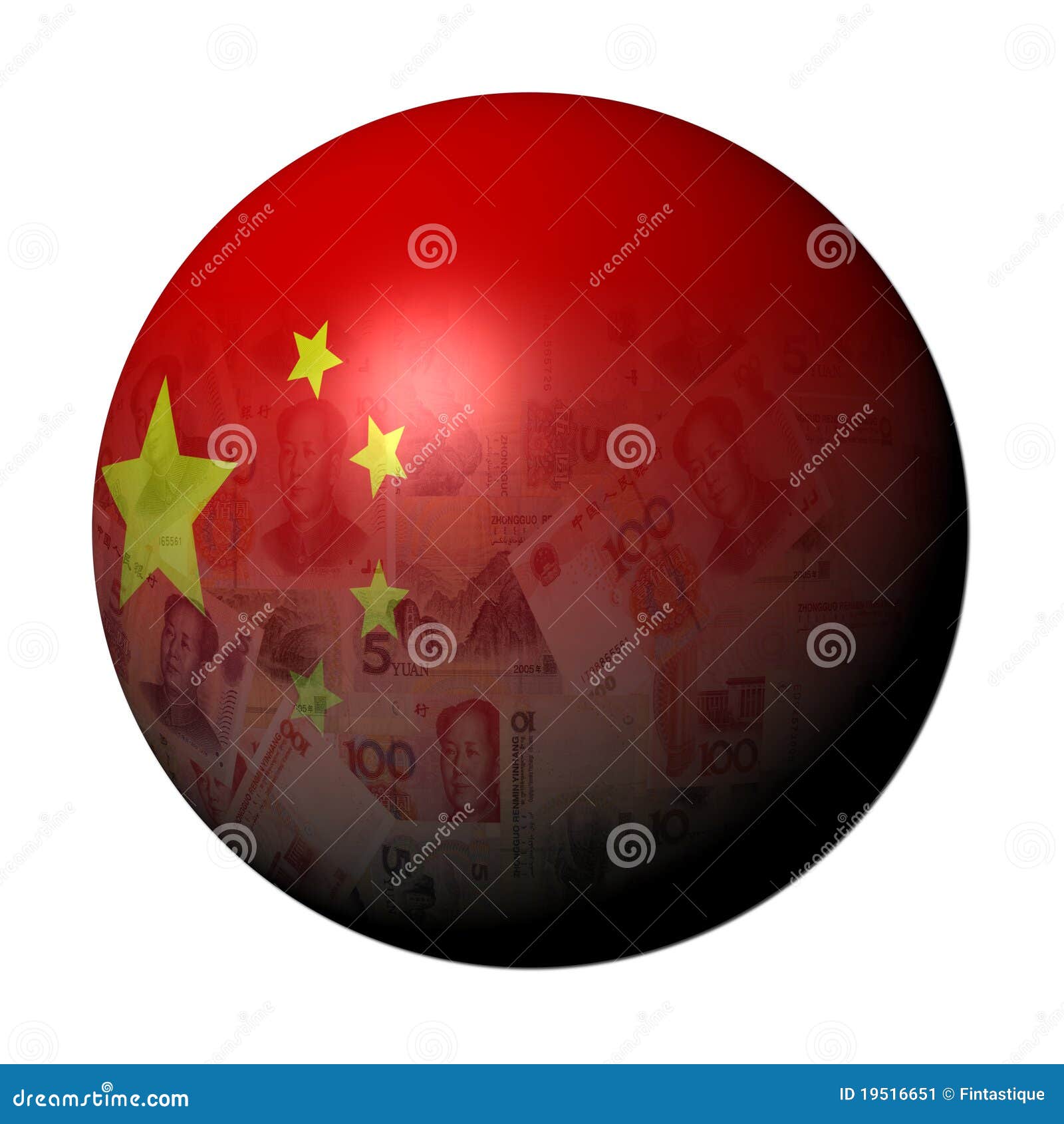 Chinese yuan flag sphere stock illustration. Illustration of finance ...