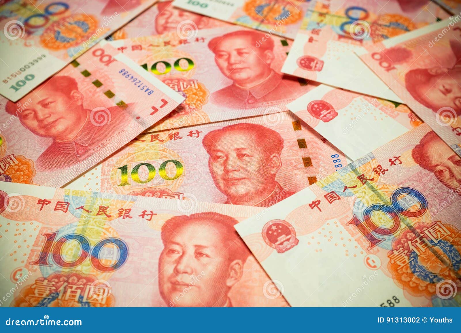 Chinese Yuan Note Rmb or Renminbi Background Textured Stock Photo ...