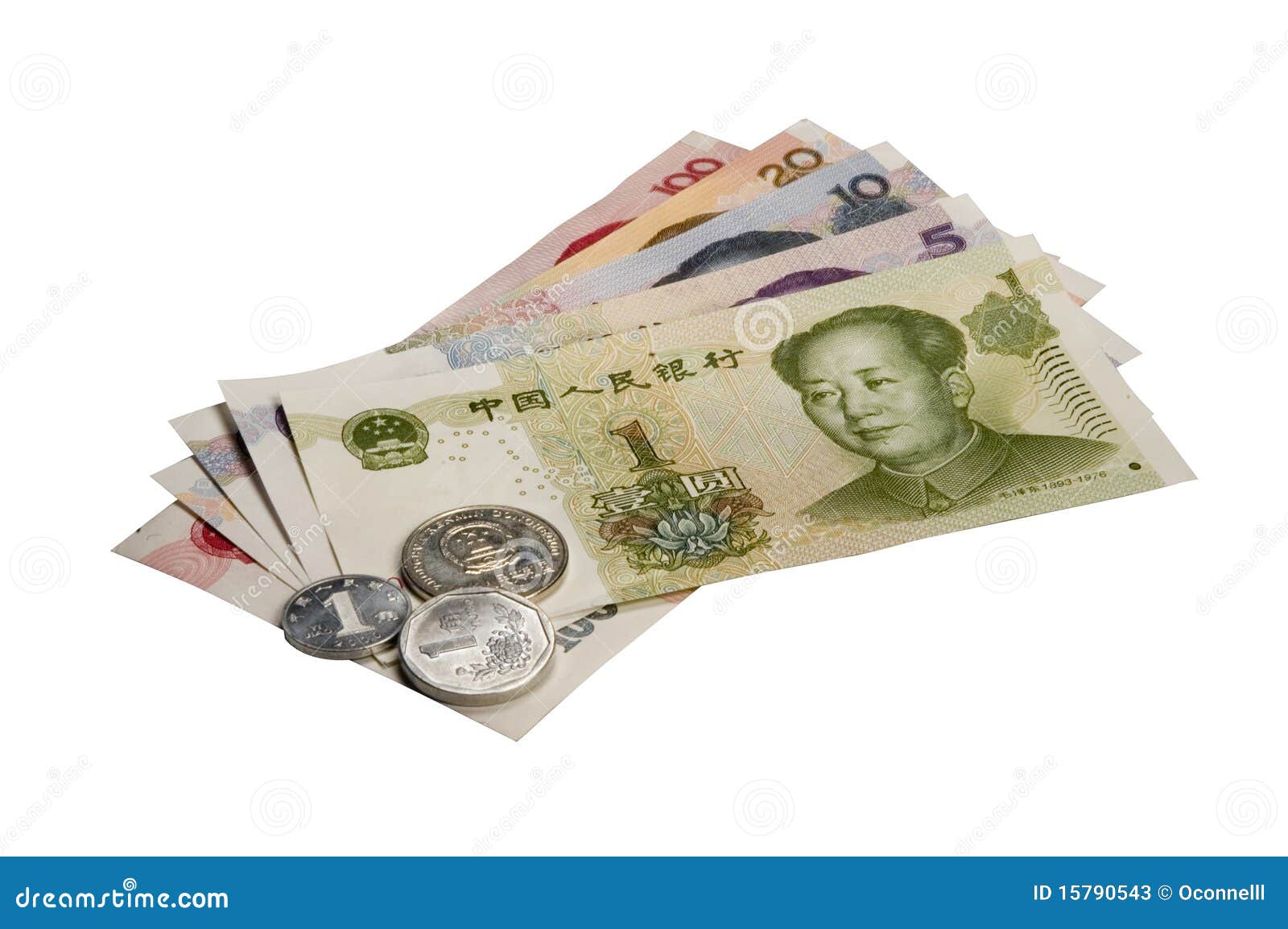 Chinese Yuan (RMB) Renminbi on White Stock Image - Image of growth ...