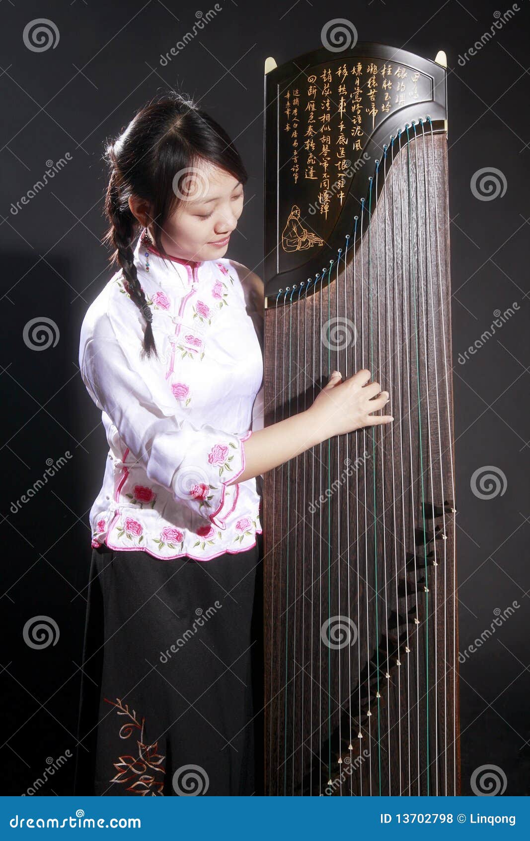Chinese zither musician stock photo. Image of play, instrument - 13702798