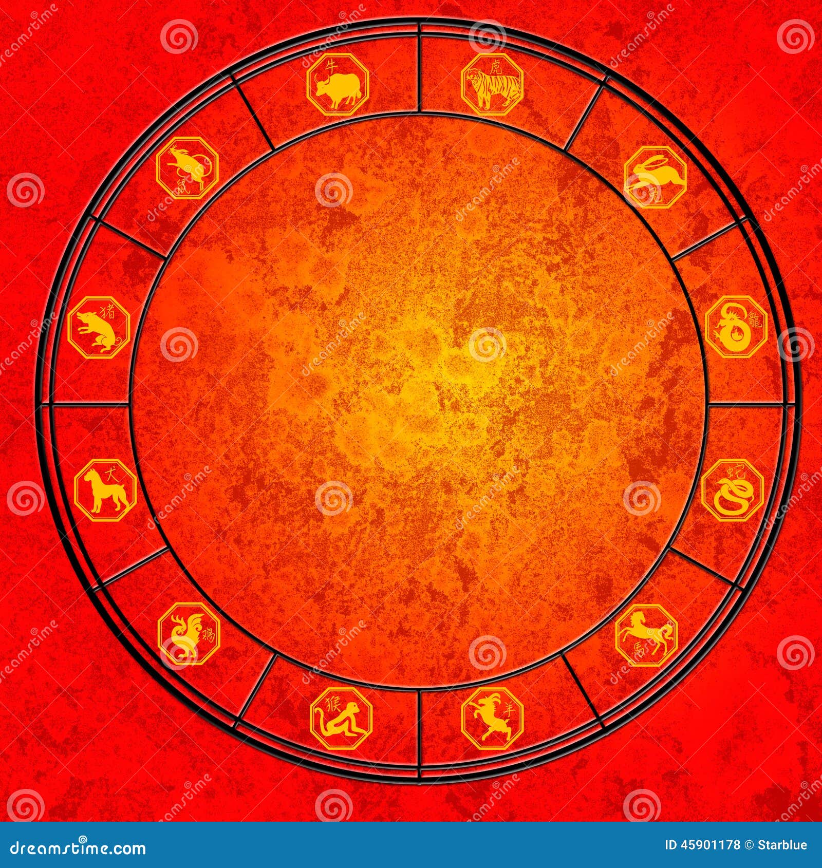 Chinese zodiac stock illustration. Illustration of astral - 45901178