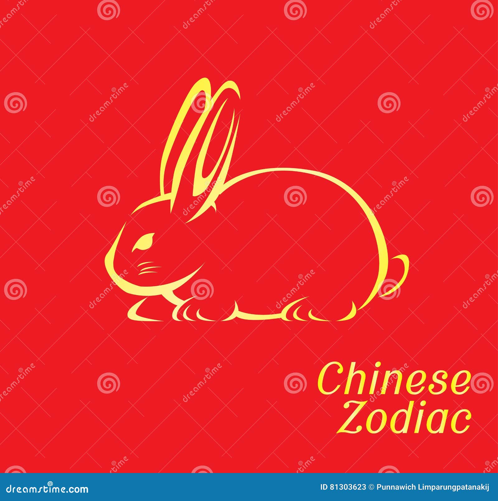 Chinese Zodiac Set Rabbit Vector Illustration Stock Vector ...