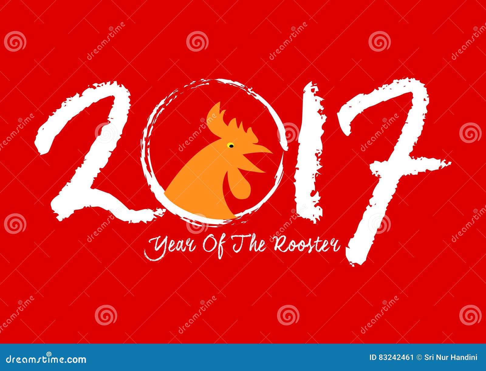 Chinese Zodiac Symbol of the 2017 Year. Stock Illustration ...