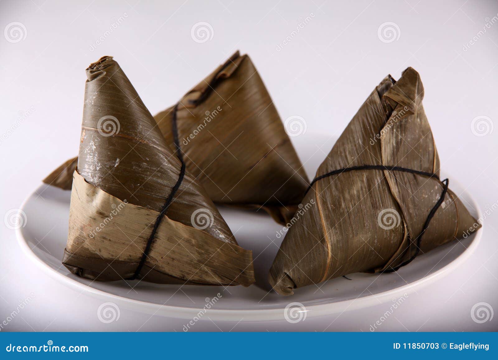 Chinese Zongzi or Zong. stock image. Image of bamboo - 11850703