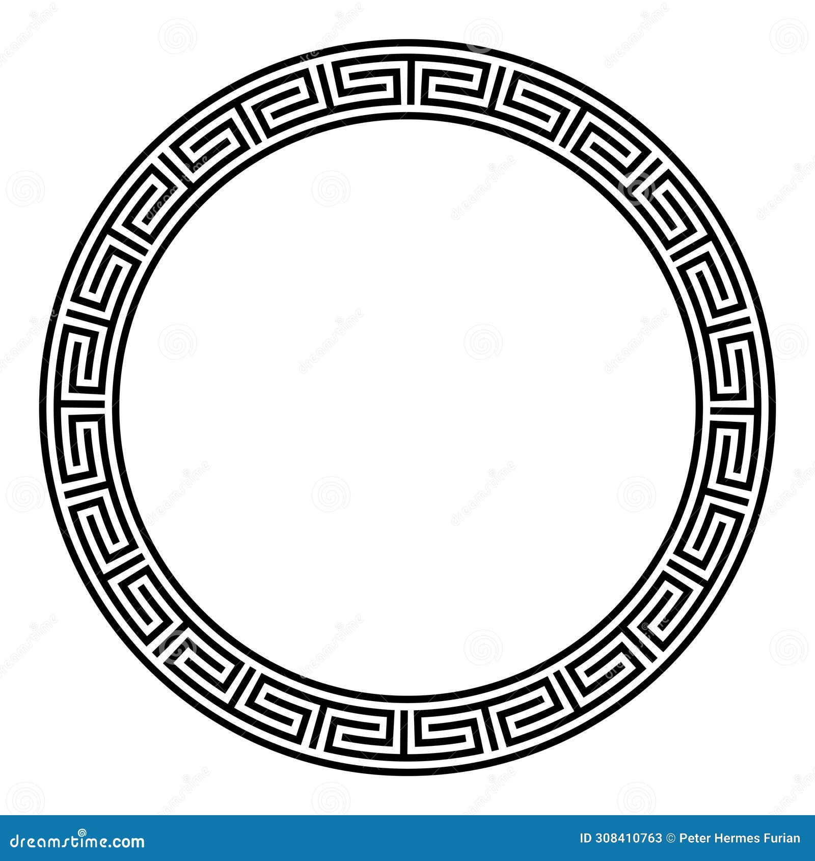 Disconnected Meander, Rectangle Frame Cartoon Vector | CartoonDealer ...