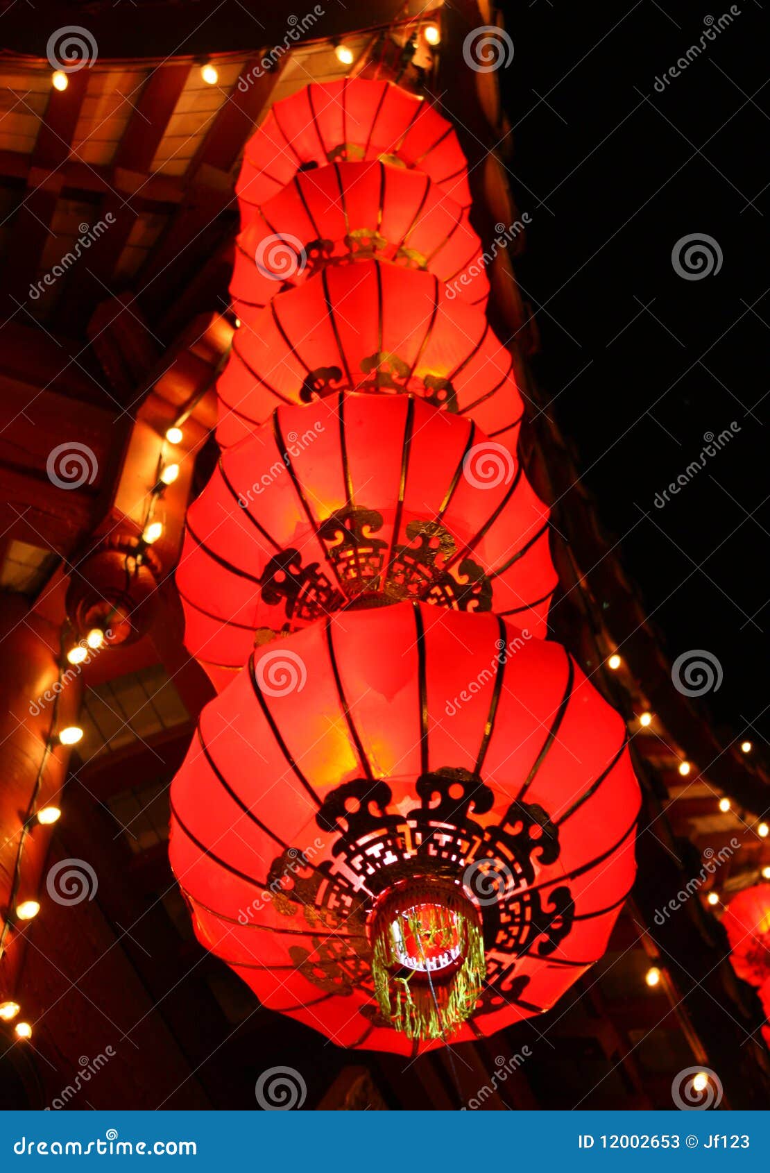 Chinesische Laternen stockbild. Bild von bunt, chinesisch - 12002653