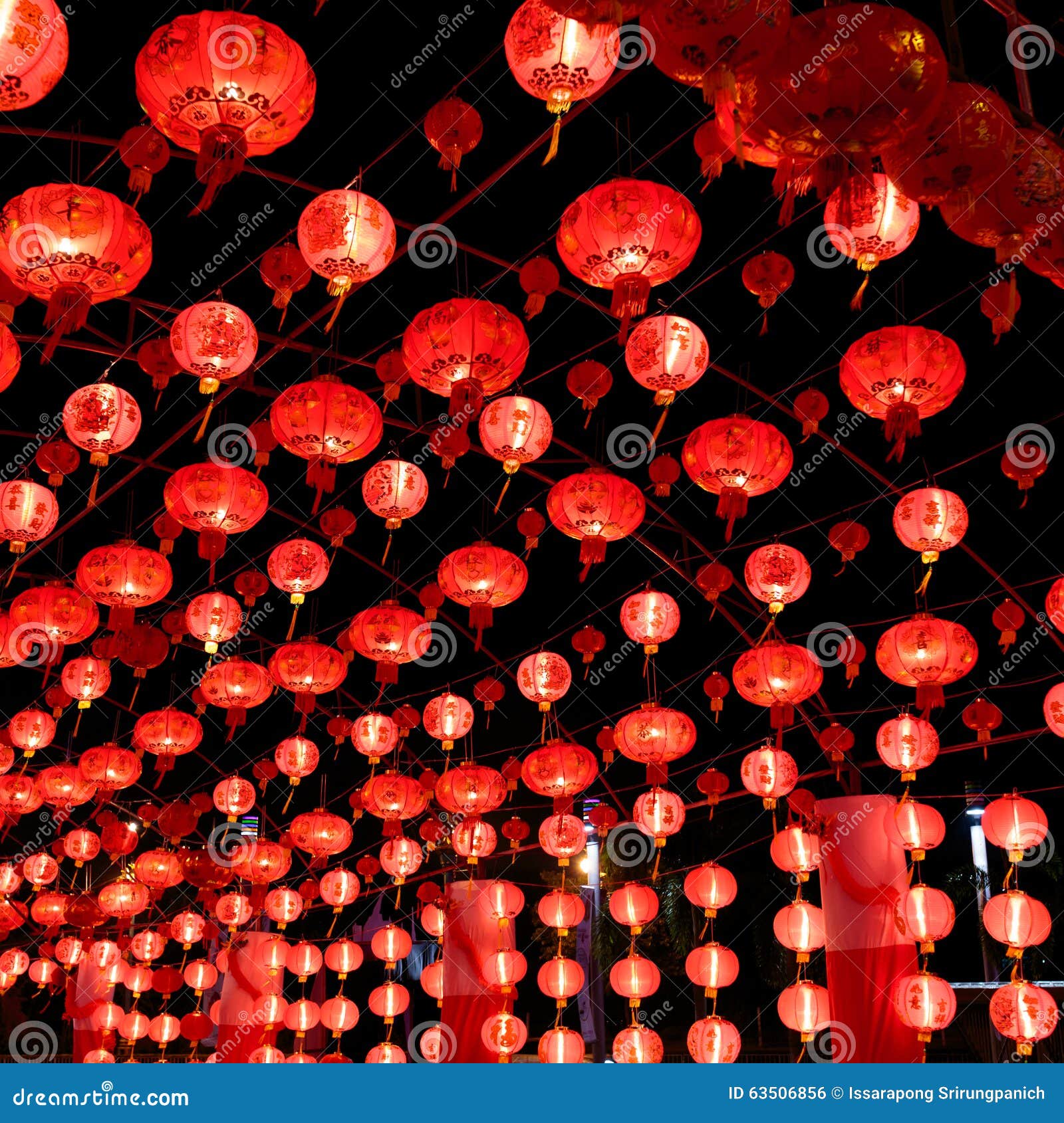 Chinesische Laternen stock abbildung. Illustration von kultur - 63506856
