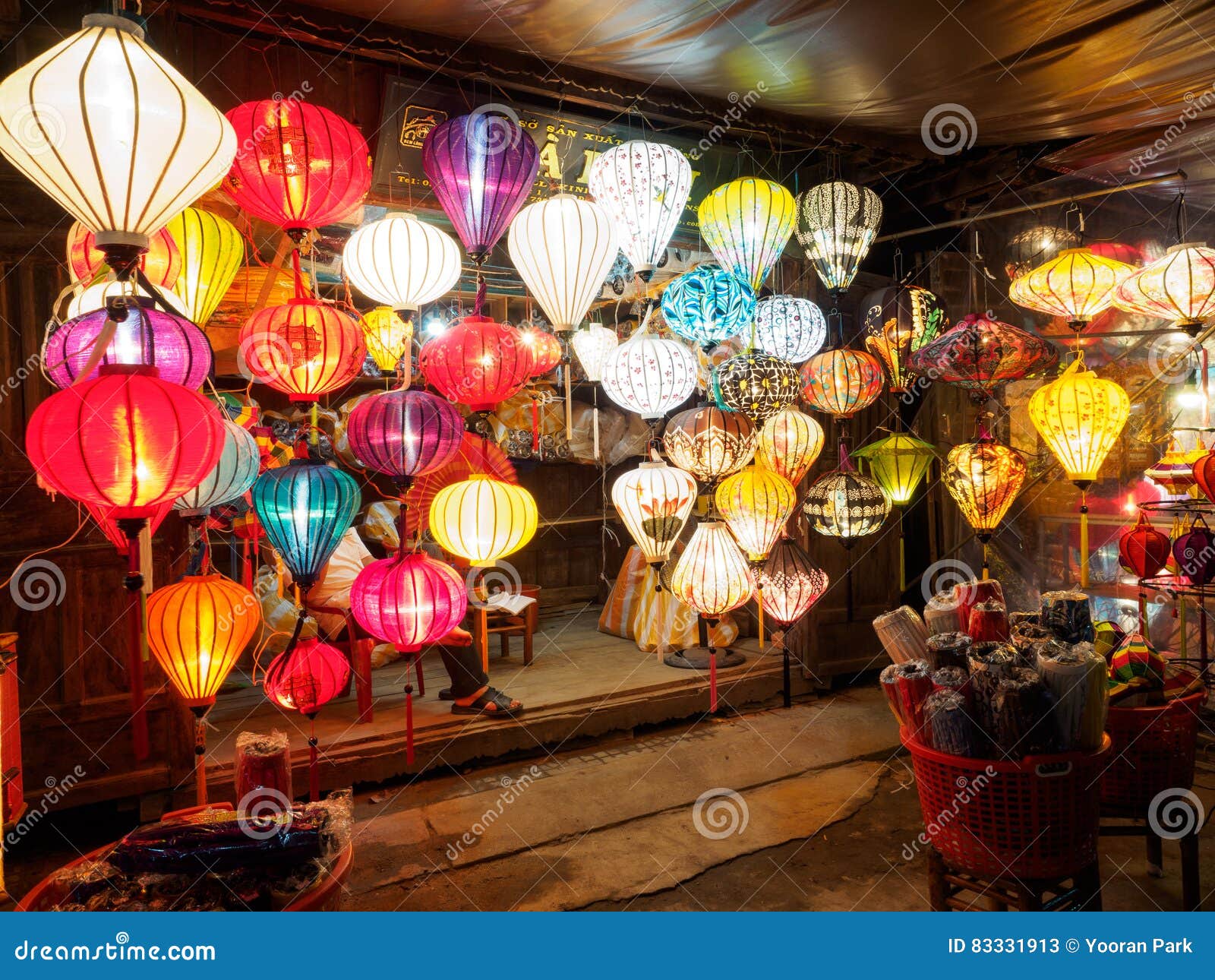 Chinesische Laternen in Hoi-an, Vietnam Stockbild - Bild von feiertag ...