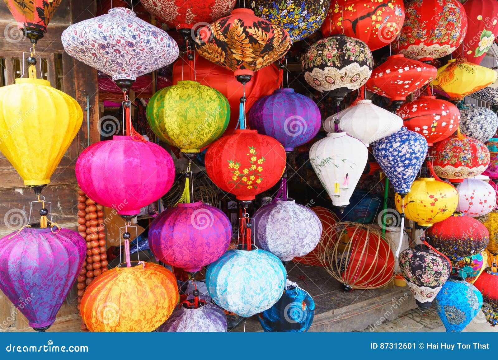 Chinesische Laternen in Hoi-an, Vietnam Stockbild - Bild von belichtet ...