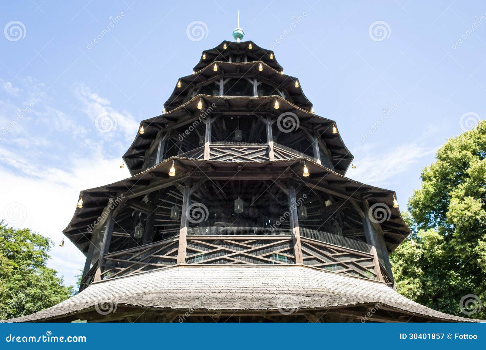 Chinesischer turm - munich stock image. Image of horizontal - 30401857