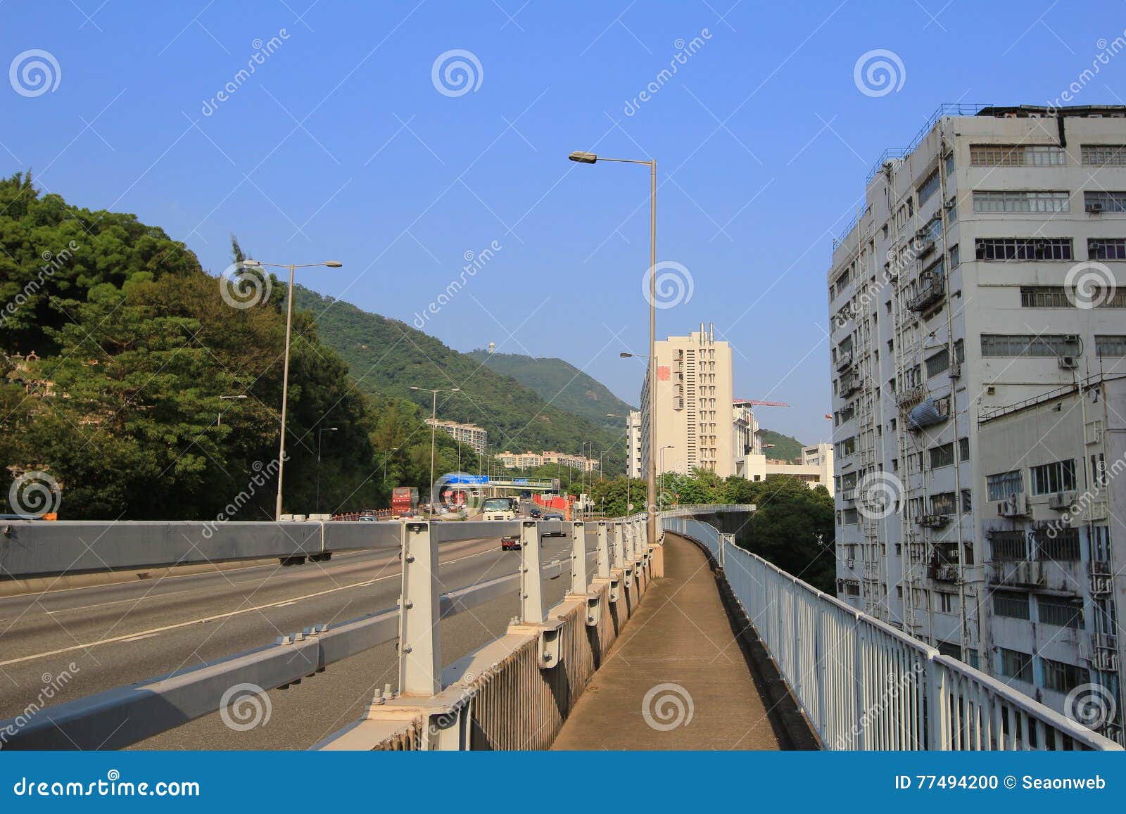 Ching Cheung Road Highway at Hong Kong Stock Photo - Image of urban ...