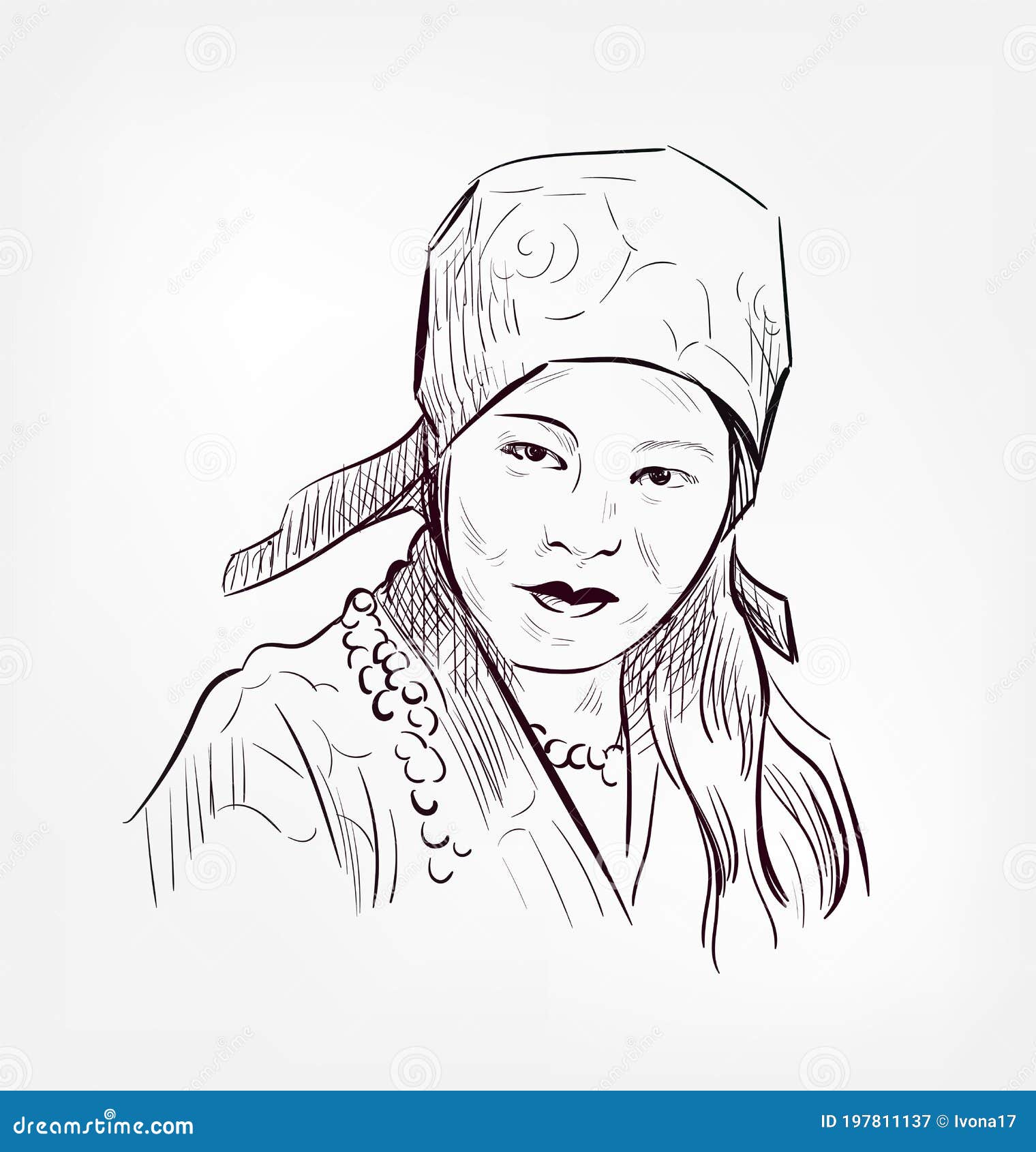 Ching Shih Vector Sketch Portrait Isolated Editorial Photography ...