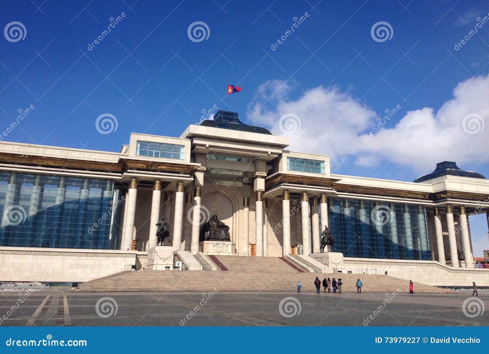 Chinggis Khan square editorial photography. Image of capital - 73979227