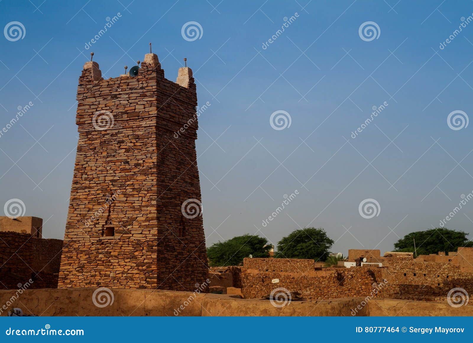Chinguetti Mosque, One Of The Symbols Mauritania Royalty-Free Stock ...