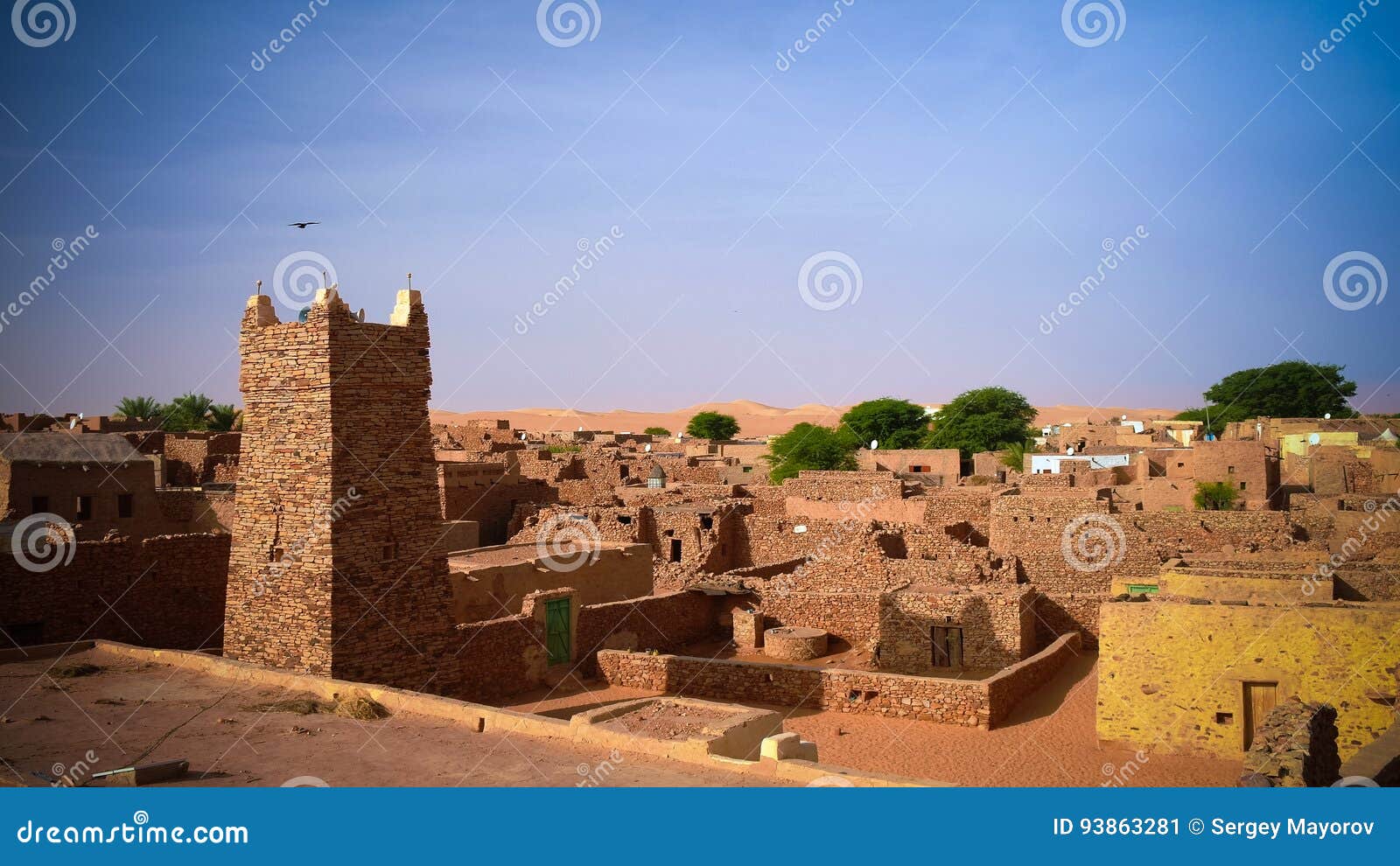 Chinguetti Mosque , One of the Symbols of Mauritania Stock Image ...