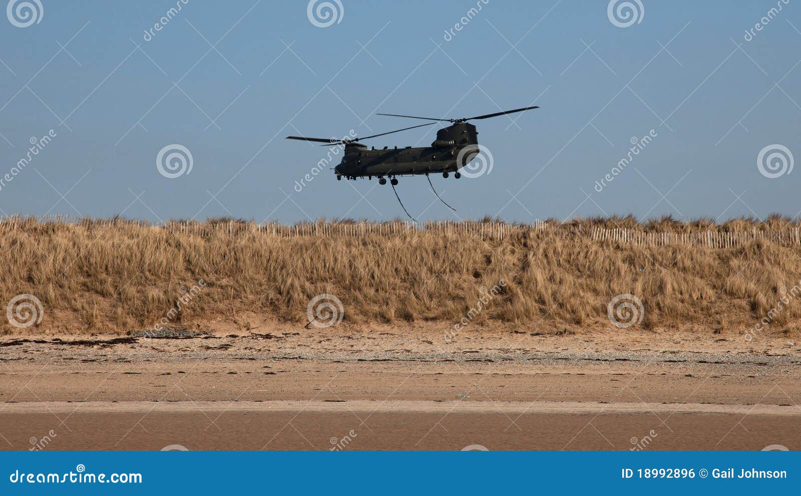 Chinook over Anglesey stock photo. Image of valley, dunes - 18992896