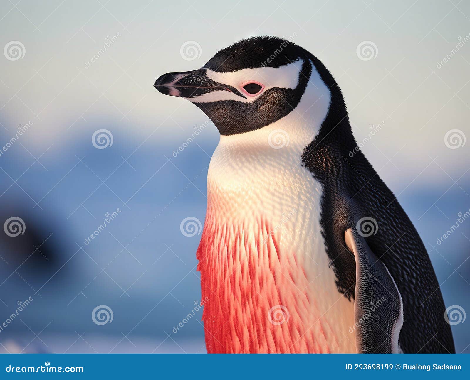 Penguin Chinstrap Swimming Animation Frame Cute Cartoon Vector ...